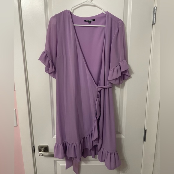 Gianni Bini | Dresses | Purple Cocktail Wrap Dress Worn Twice | Poshmark